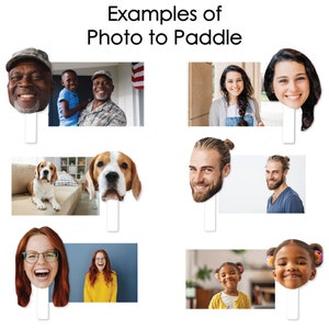 Fun Face Cutout Paddles - Custom Photo Head Cut Out Photo Booth and Fan ...