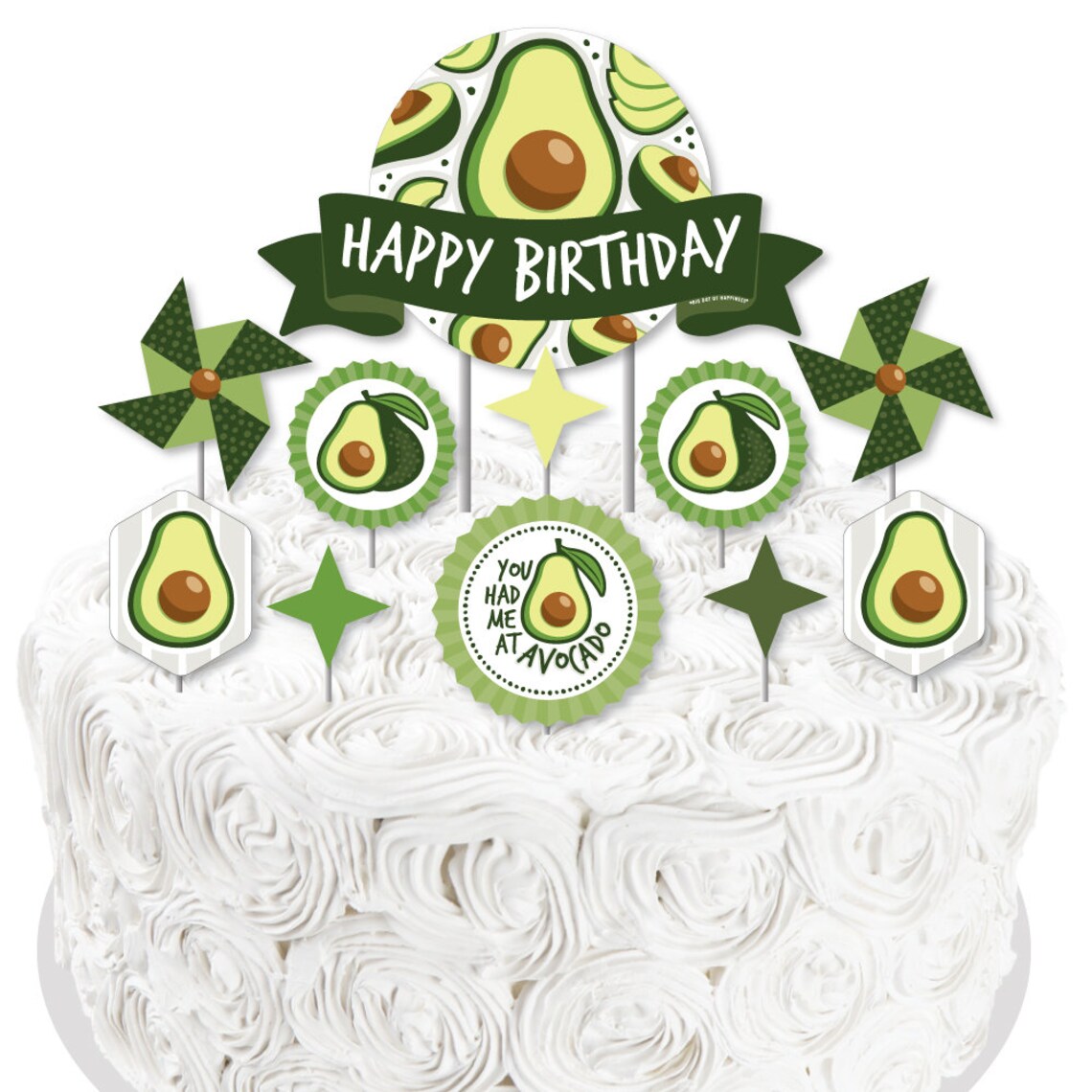 Hello Avocado Fiesta Birthday Party Cake Decorating Kit | Etsy