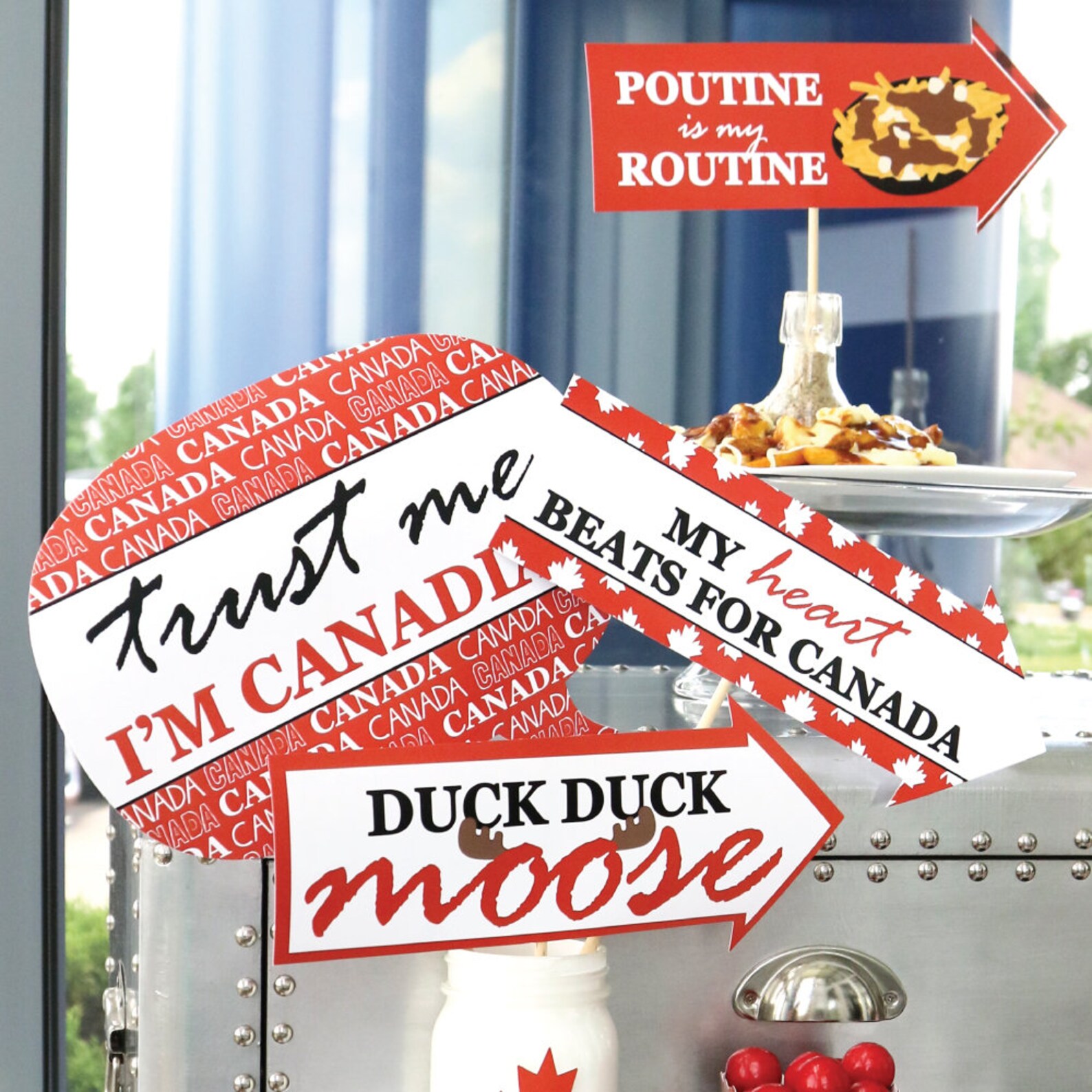 Funny Canada Day Party Photo Booth Props Canadian Party | Etsy