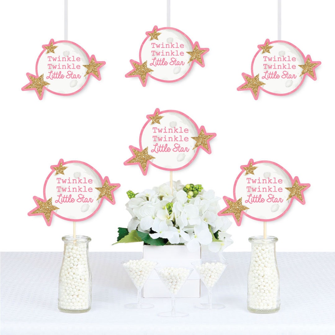 Pink Twinkle Twinkle Little Star DIY Party Essentials Moon - Etsy