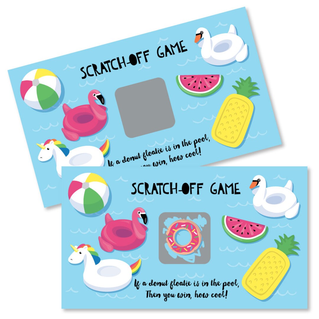 Make A Splash - Pool Party - Scratch off Game - Summer Swimming Party ...