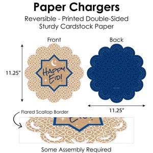 Ramadan - Eid Mubarak Party Paper Charger and Table Decorations ...