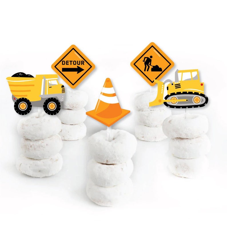 Dig It - Construction Party Zone - Dessert Cupcake Toppers - Baby ...