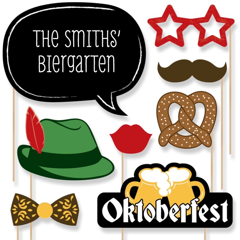 Oktoberfest Photo Booth Props German Beer Festival Prop Kit | Etsy