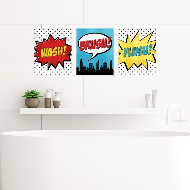 Superhero Bathroom - Etsy