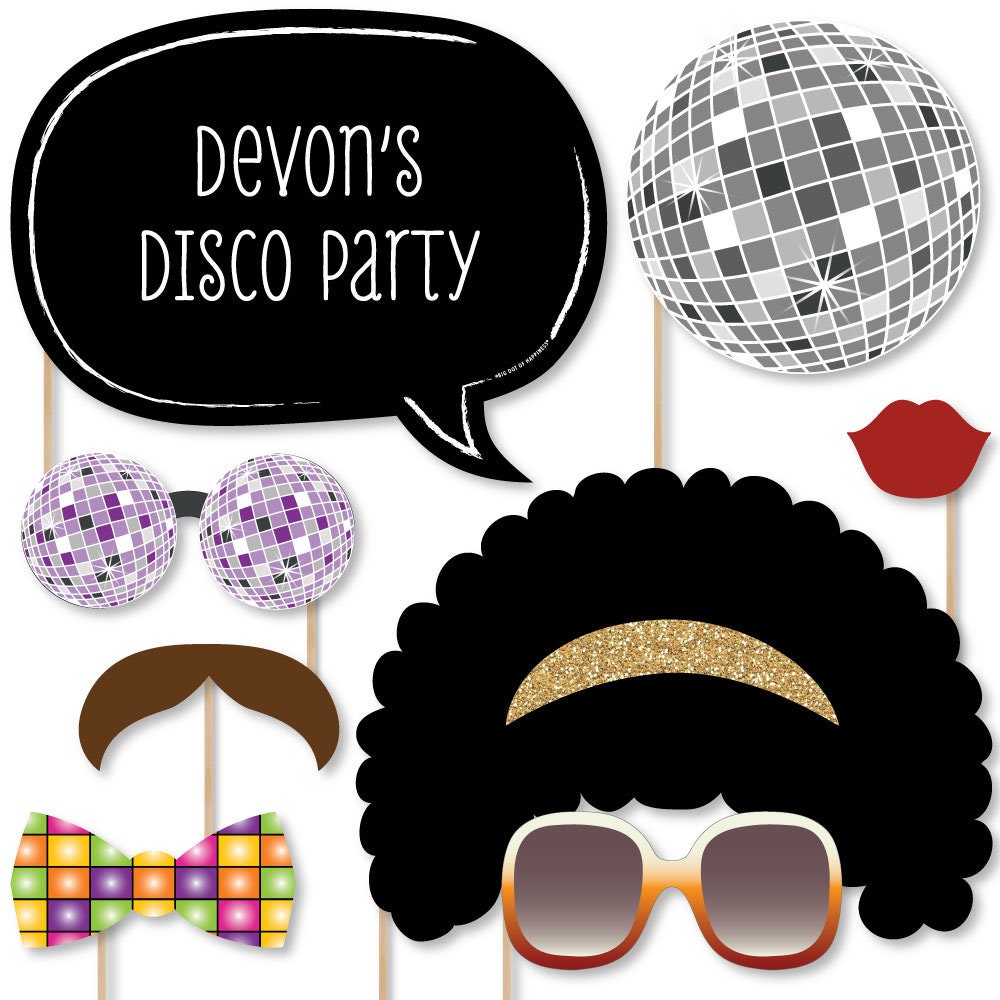 70's Disco Photo Booth Props 70's Disco With | Etsy