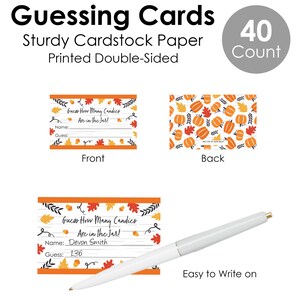 Fall Pumpkin - How Many Candies Halloween or Thanksgiving Party Game ...