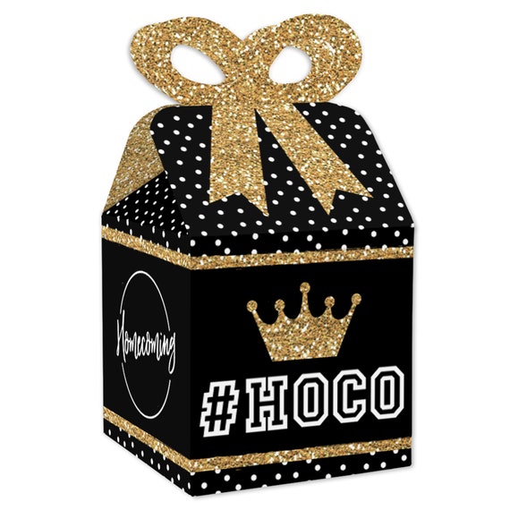 HOCO Dance - Square Favor Gift Boxes - Homecoming Bow Boxes - Set of 12 ...