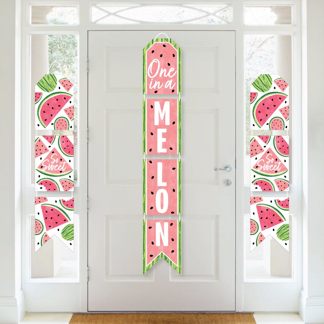 Sweet Watermelon - Hanging Vertical Paper Door Banners - Fruit Party ...