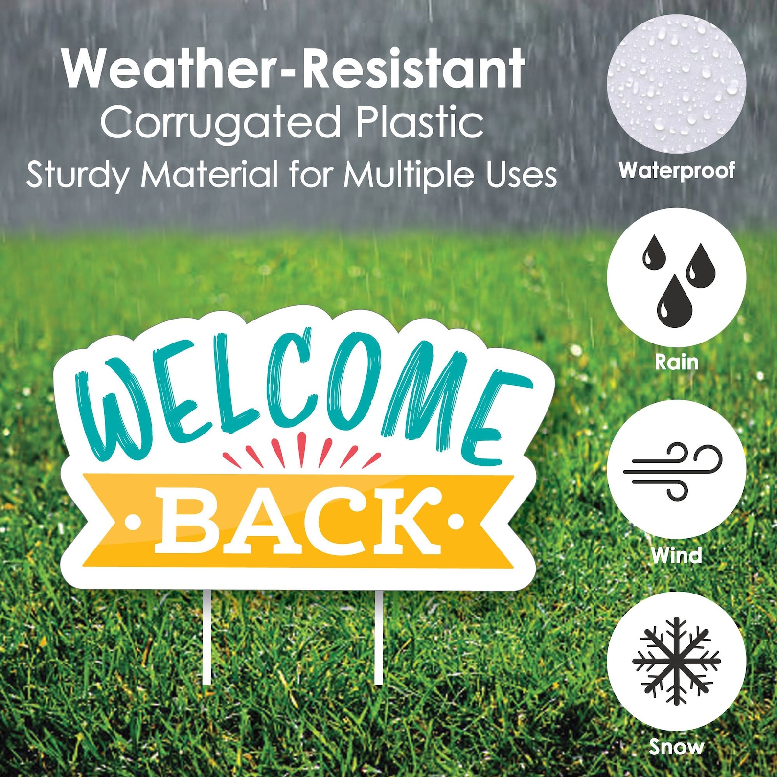 Welcome Back Yard Sign and Outdoor Lawn Decorations We - Etsy