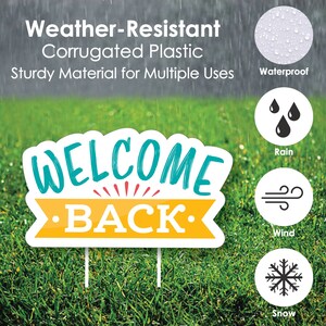 Welcome Back - Yard Sign and Outdoor Lawn Decorations - We Missed You ...