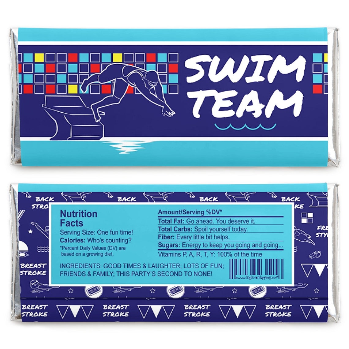Making Waves Swim Team Candy Bar Wrapper Swimming Party or - Etsy
