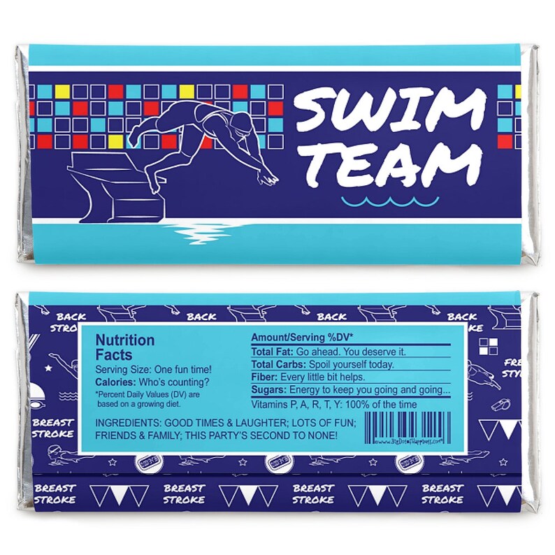 Making Waves Swim Team Candy Bar Wrapper Swimming Party or - Etsy