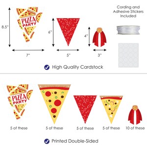 Pizza Party Time - DIY Baby Shower or Birthday Party Pennant Garland ...