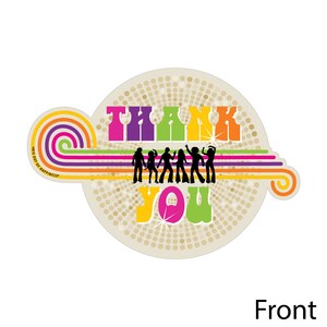 70's Disco - Shaped Thank You Cards - 1970s Disco Fever Party Thank You ...