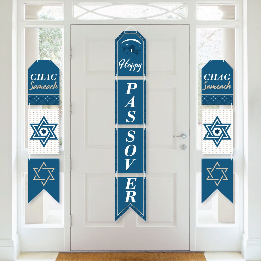 Happy Passover - Hanging Vertical Paper Door Banners - Pesach Jewish ...