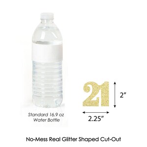Gold Glitter 21 - No-mess Real Gold Glitter Cut-out Numbers - 21st ...
