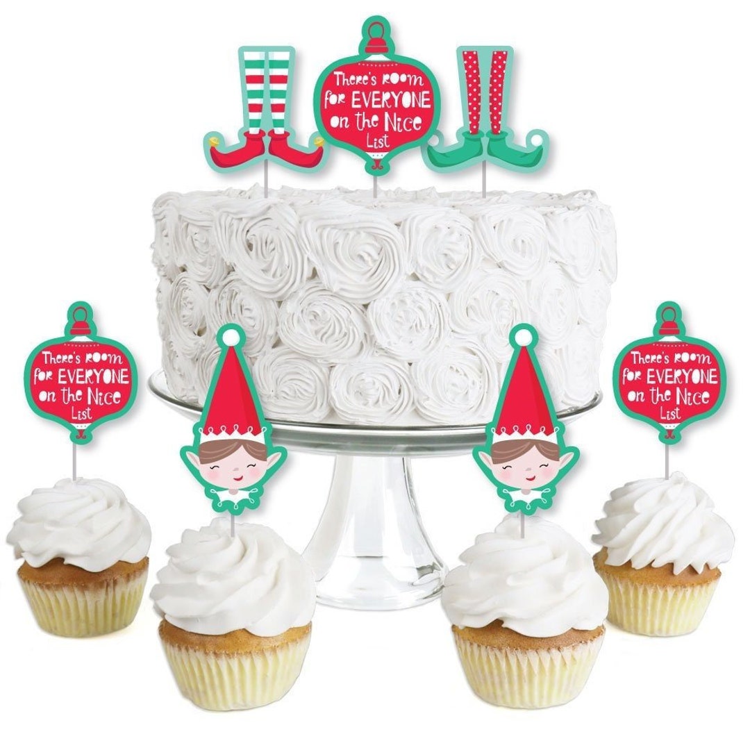 Elf Squad - Dessert Cupcake Toppers - Kids Elf Christmas and Birthday ...
