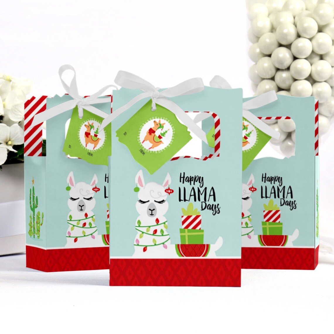 Fa La Llama Christmas and Holiday Party Favor Boxes Set of - Etsy