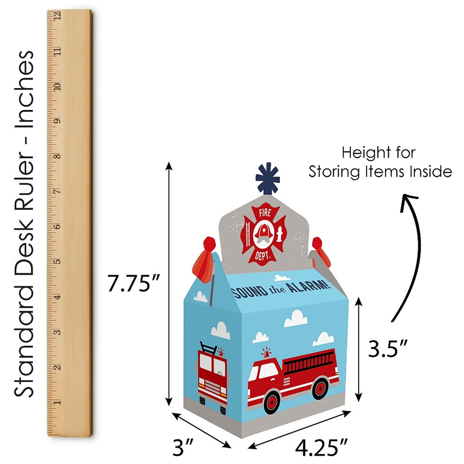 Fired up Fire Truck Treat Box Party Favors Firefighter - Etsy