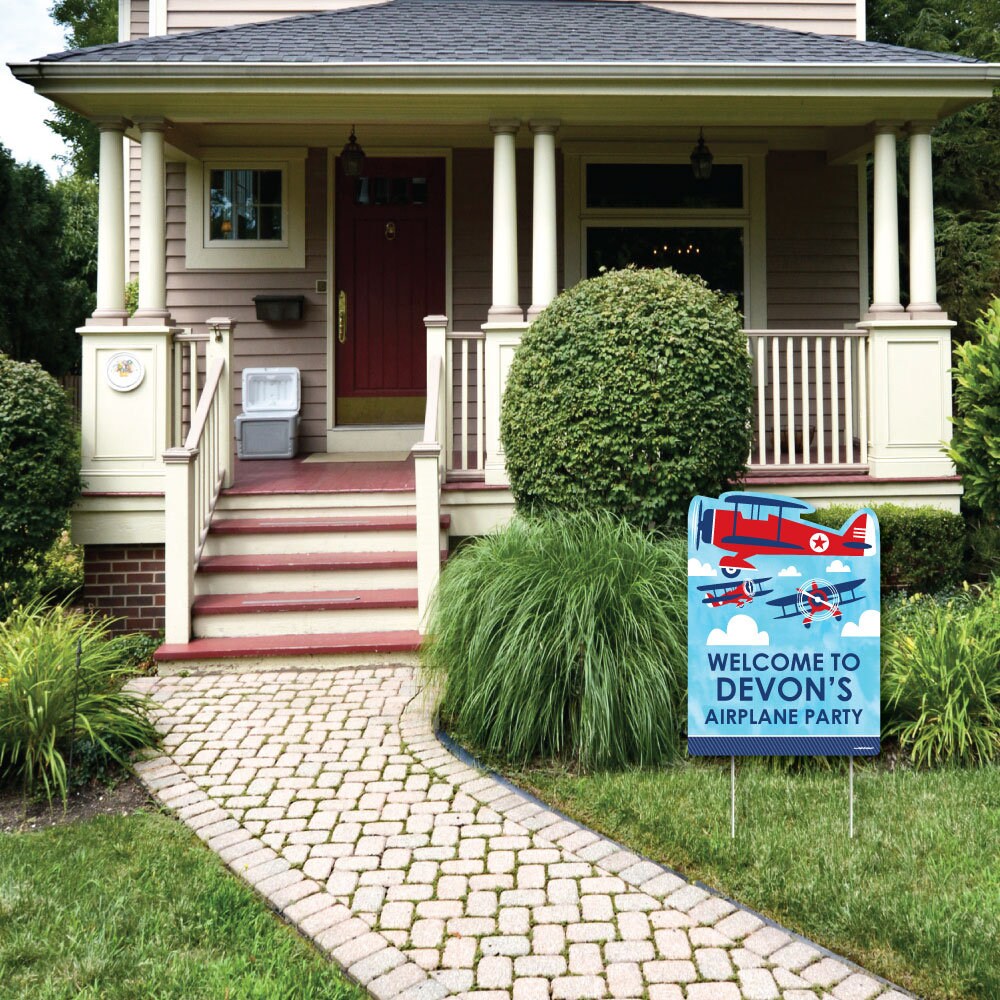 Taking Flight Airplane Welcome Sign Birthday Party | Etsy