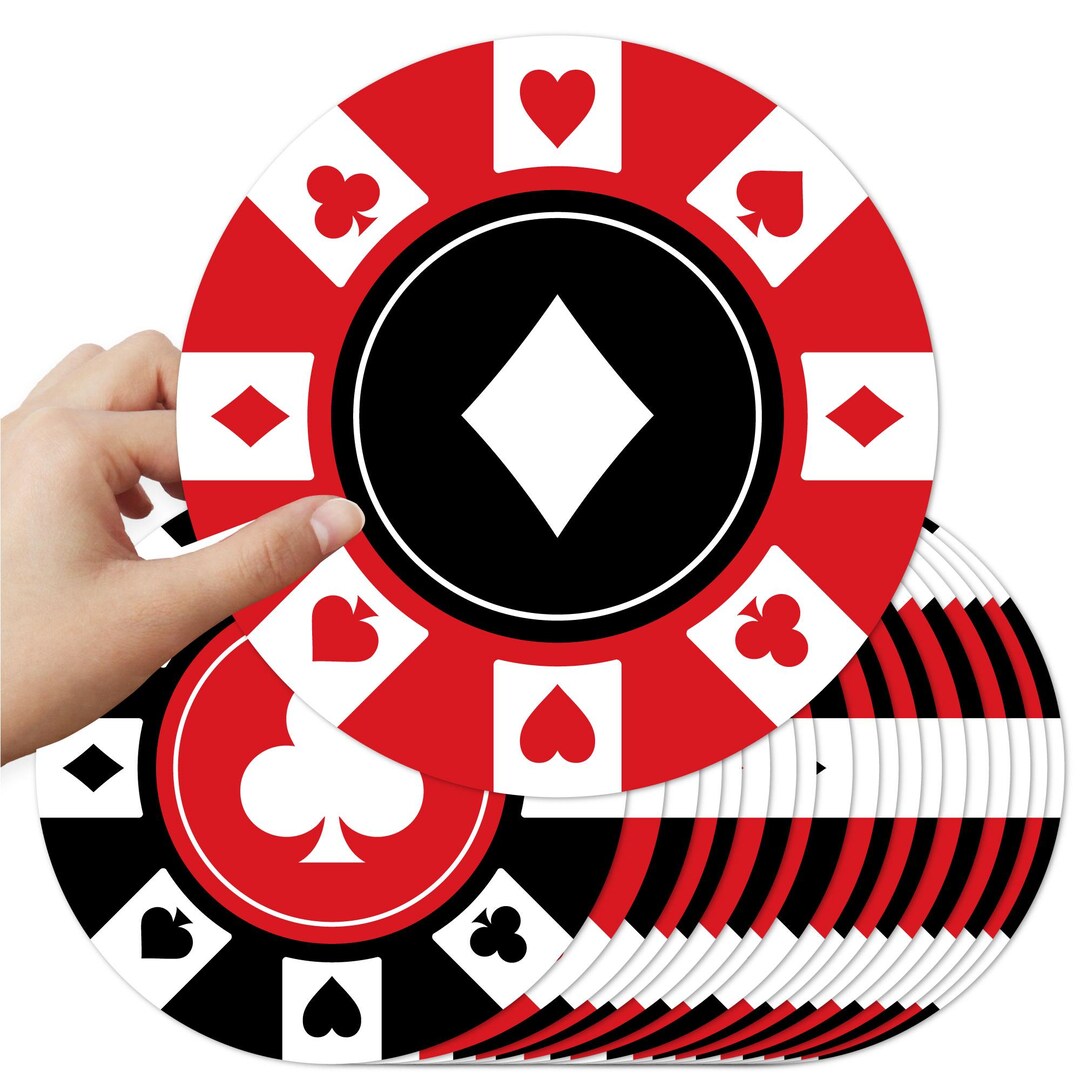 Las Vegas - Assorted Poker Chip Decorations DIY Casino Large Party ...