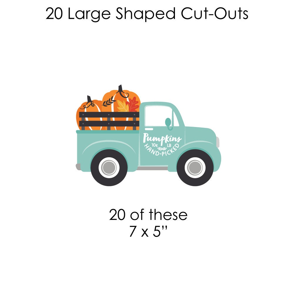 Happy Fall Truck Harvest Pumpkin Party DIY Decorations - Etsy