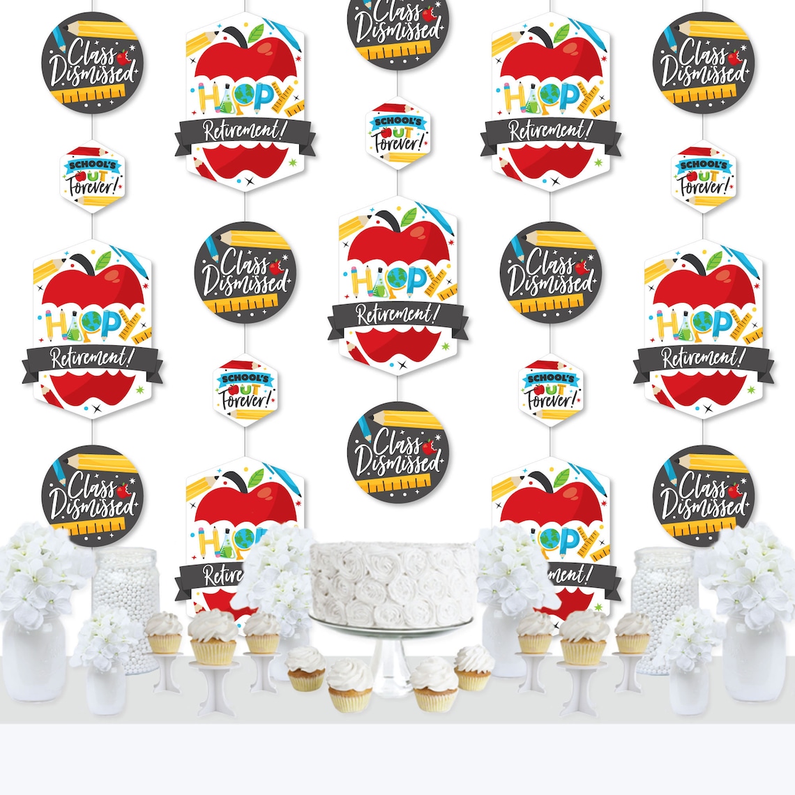 Teacher Retirement Happy Retirement Party DIY Dangler - Etsy