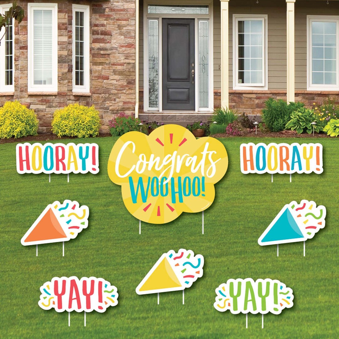 Congrats - Yard Sign and Outdoor Shaped Lawn Decorations - Outdoor ...