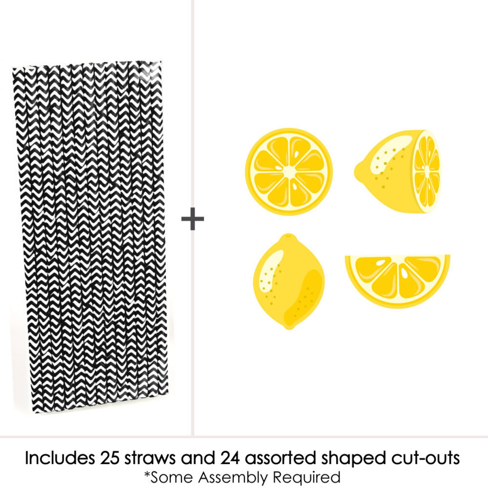 So Fresh Lemon Die-cut Straw Decorations Citrus Lemonade - Etsy