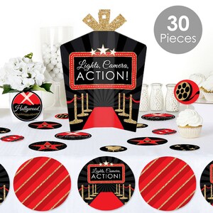 Red Carpet Hollywood Movie Night Party Decor and Confetti Terrific ...