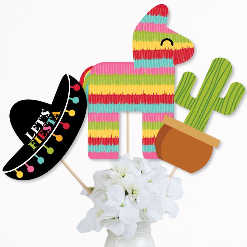 Let's Fiesta - Mexican Fiesta - Centerpiece Sticks - Cinco De Mayo Baby ...