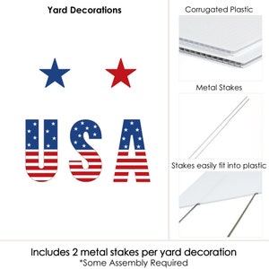 Stars and Stripes - Yard Sign Outdoor Lawn Decorations - Memorial Day ...