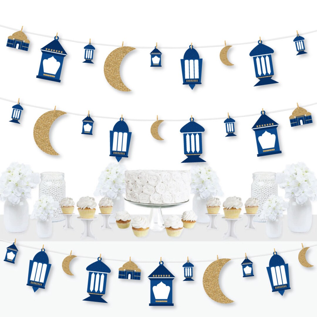 Ramadan - Eid Mubarak DIY Decorations - Clothespin Garland Banner - 44 ...