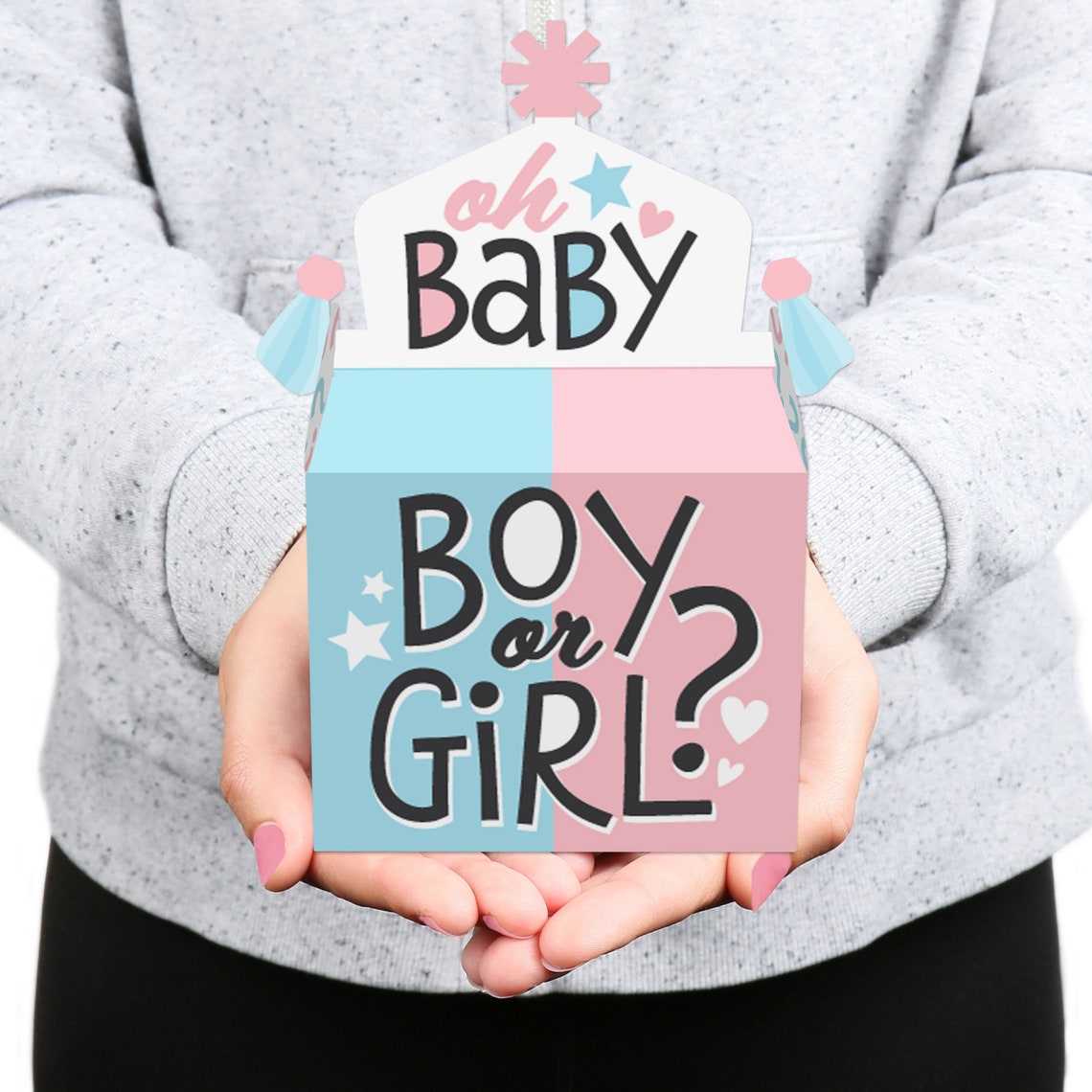 Baby Gender Reveal Treat Box Party Favors Team Boy or Girl - Etsy