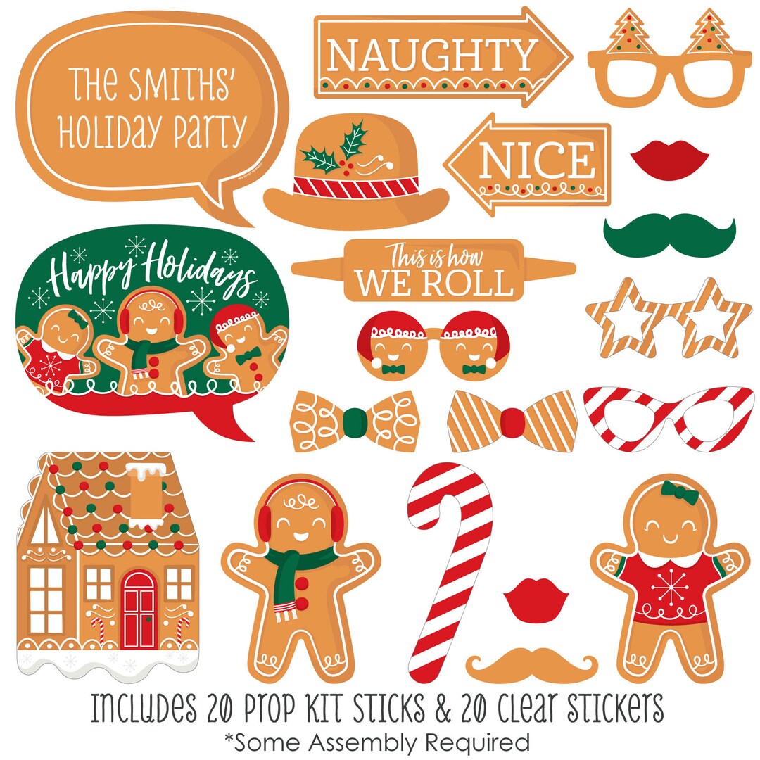 Gingerbread Christmas Gingerbread Man Holiday Party Photo - Etsy
