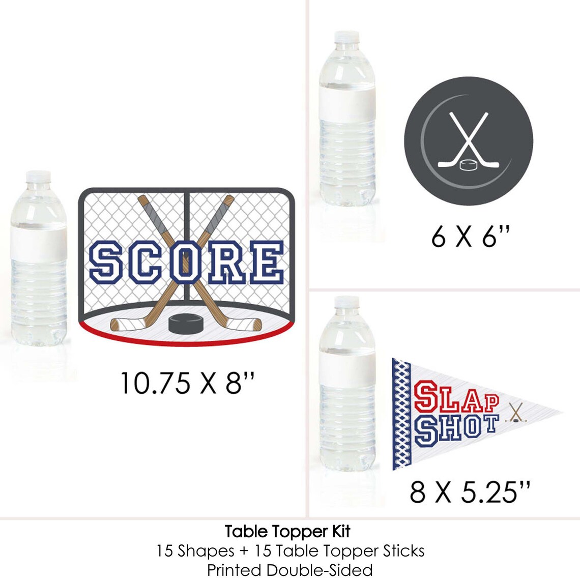 Shoots & Scores Hockey Centerpiece Sticks Hockey Baby - Etsy