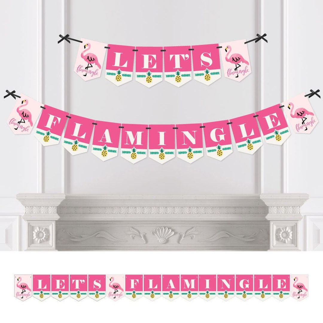 Pink Flamingo - Party Like a Pineapple - Tropical Summer Party Bunting ...