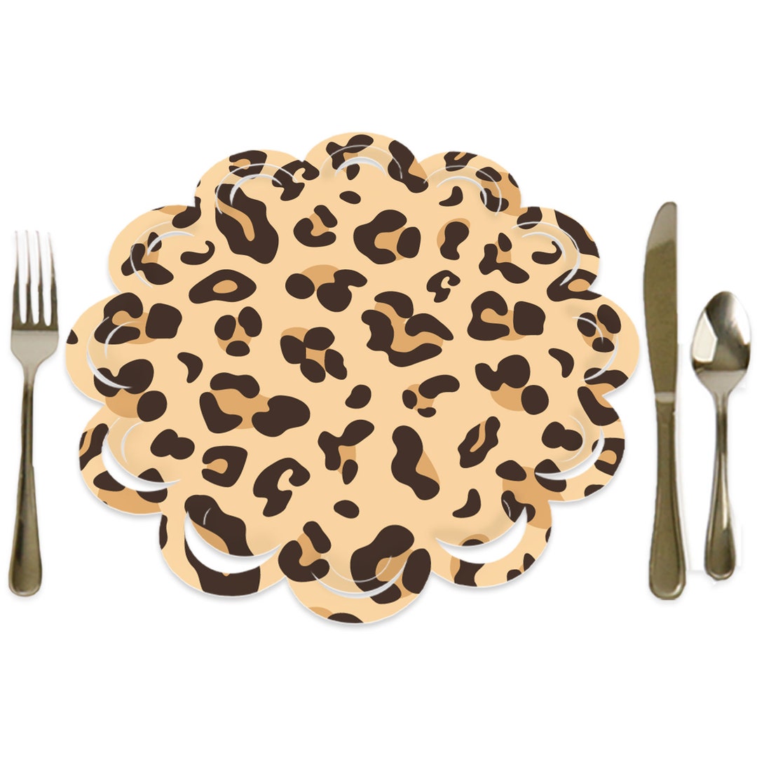 Leopard Print - Cheetah Party Round Table Decorations - Paper Chargers ...