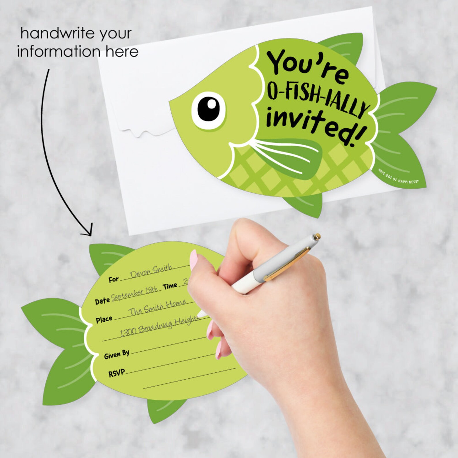 Lets Go Fishing Shaped Fill-in Invitations Fish Themed - Etsy