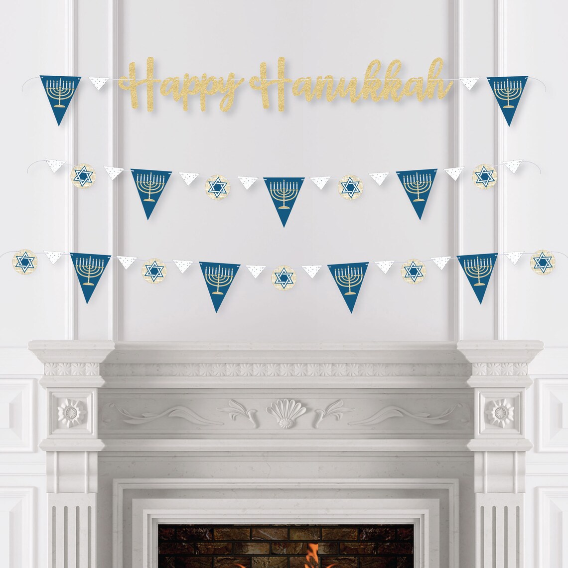 Happy Hanukkah Chanukah Letter Banner 36 Banner Cutouts - Etsy