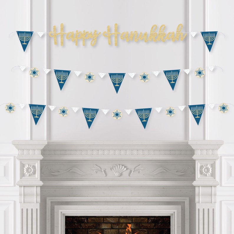 Happy Hanukkah Chanukah Letter Banner 36 Banner Cutouts - Etsy