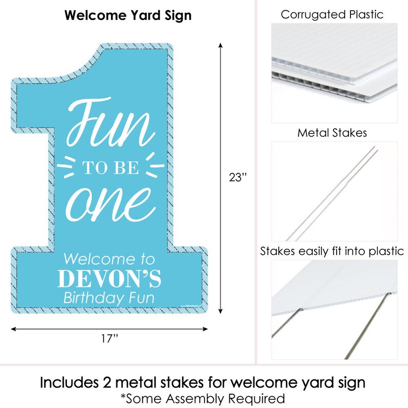 Fun to be One 1st Birthday Boy Party Decoration First | Etsy