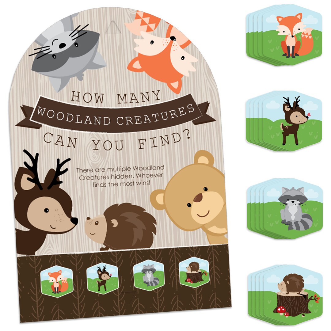 Woodland Creatures - Baby Shower or Birthday Party Scavenger Hunt - 1 ...