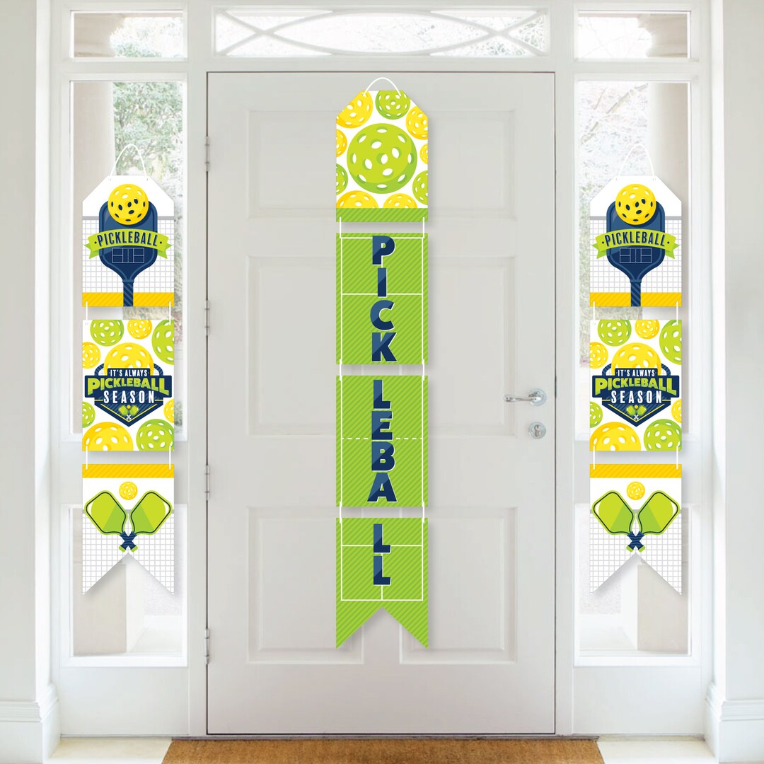 Let’s Rally - Pickleball - Hanging Vertical Paper Door Banners ...