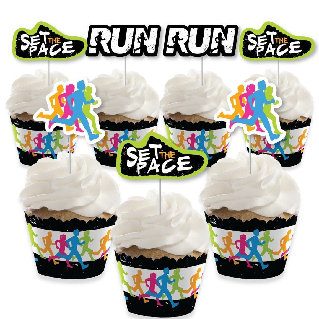 Set the Pace - Running - Cupcake Decoration - Track, Cross Country or ...