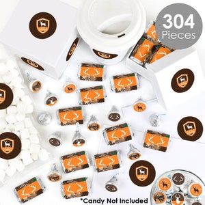 Gone Hunting - Mini Candy Bar Wrappers, Round Candy Stickers and Circle ...