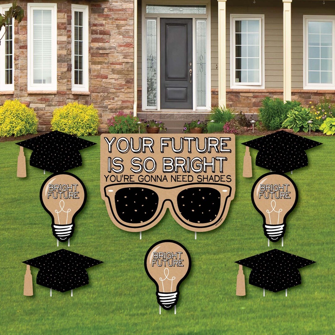Bright Future - Yard Sign & Outdoor Lawn Decorations – Graduation Party ...