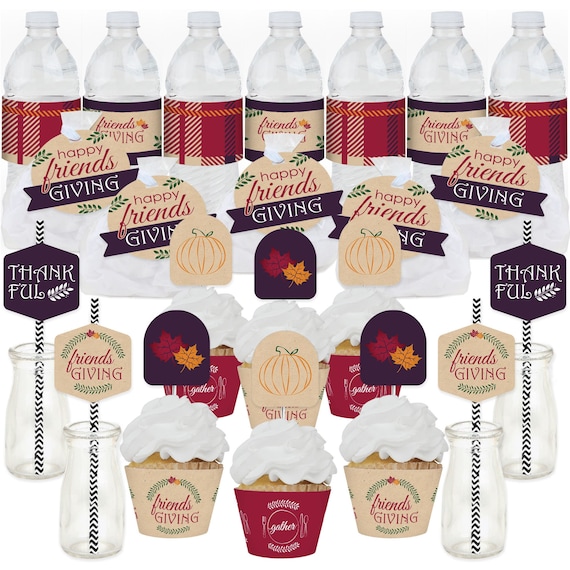 Friends Thanksgiving Feast Friendsgiving Favors and Cupcake - Etsy