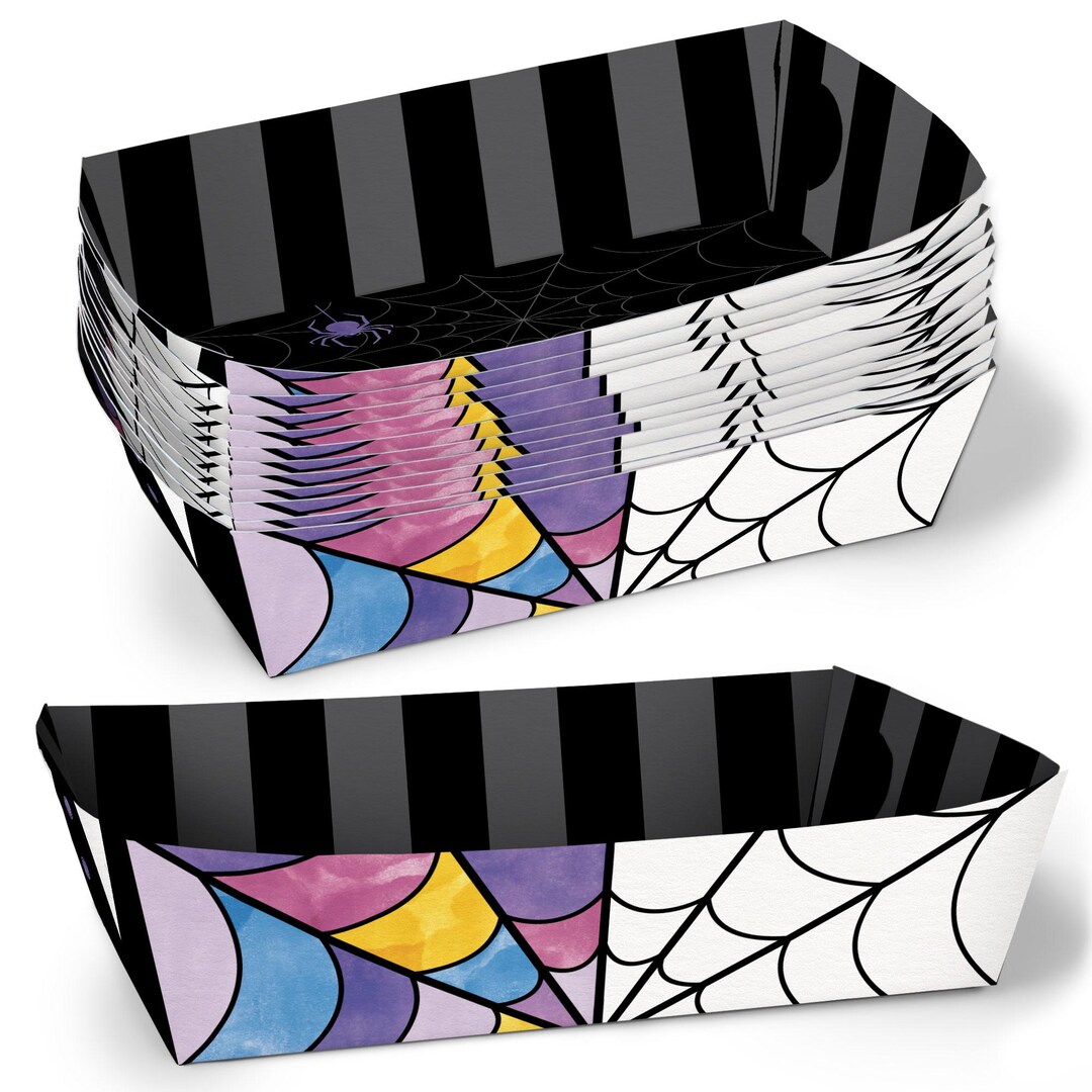 Goth Girl Party Paper Food Trays, Disposable Food Boats, Halloween or ...